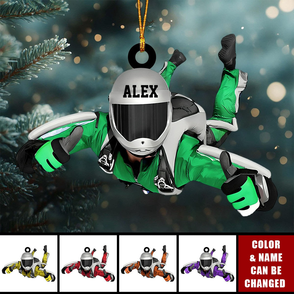 Personalized Skydiving Ornament, Christmas Gift For Skydiving Lovers ...