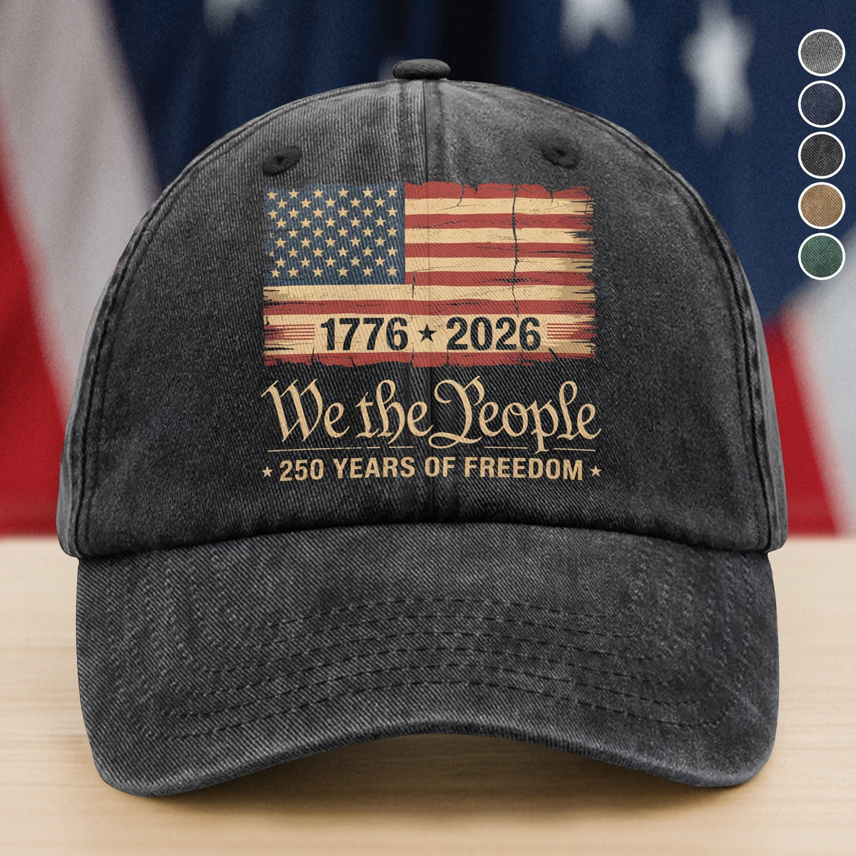 America 250th Birthday US Flag 250 Years We The People Baseball Cap ...