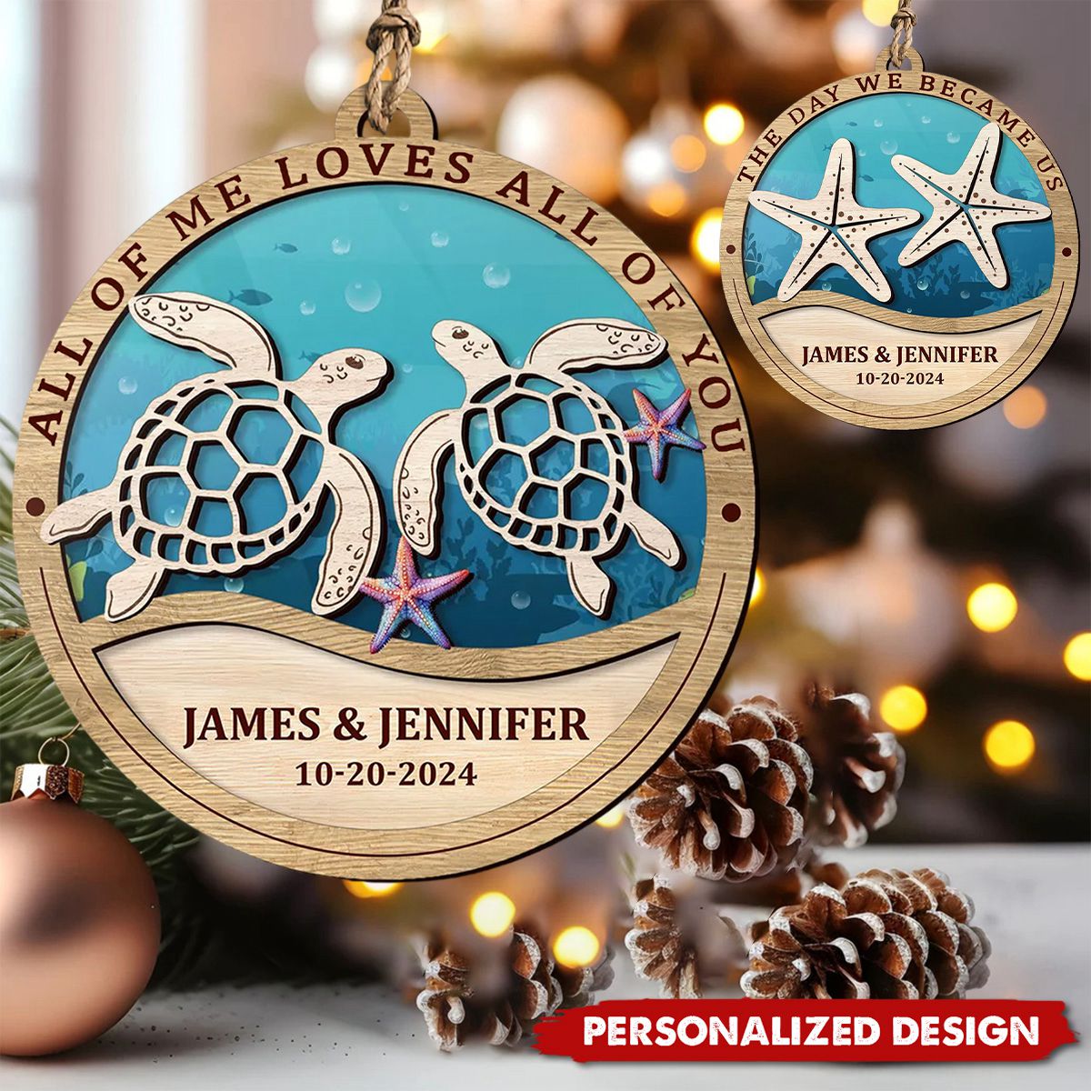 Sea Turtles Gift For Couple All Of Me Loves All Of You Personalized Wo ...