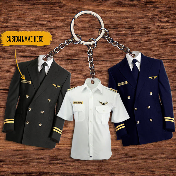 Pilot Custom Keychain Pilot Uniform Personalized Gift - qianwill